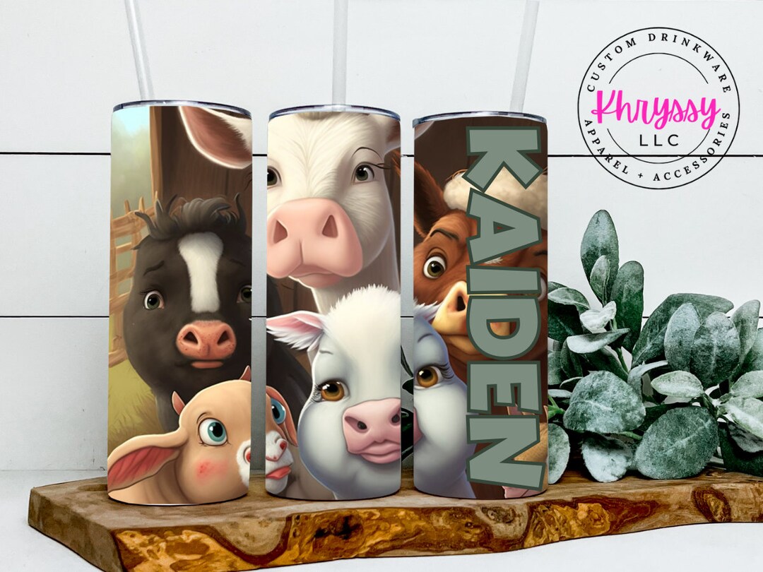 Farm Animal Tumbler: Barnyard Bonanza 20oz Stainless Steel Cup - Etsy