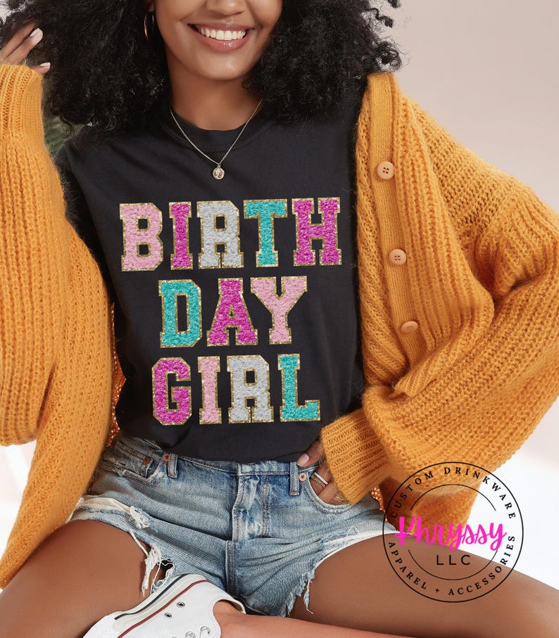 Birthday Girl — Bold Colorful Retro Birthday Statement Gift - Etsy UK
