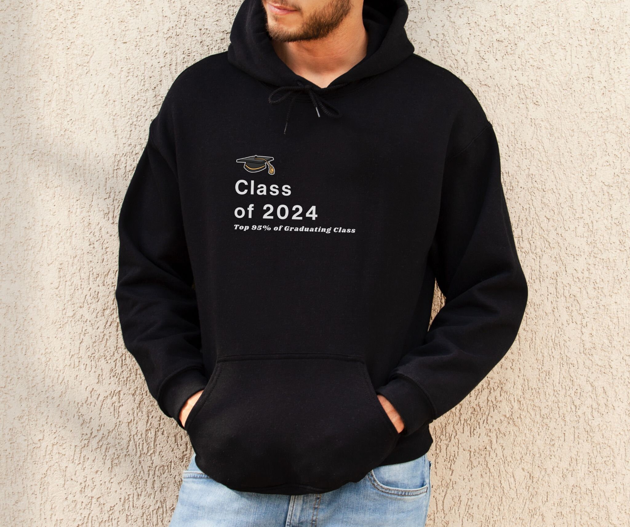 Class of 2024 Top 95% of Class Hoodie, High School Graduation Hoodie ...
