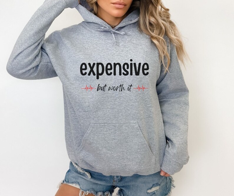 Expensive but Worth It Hoodie, Sarcastic Sweatshirt, Funny Sweatshirt ...