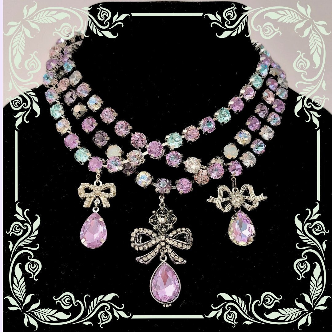 18th Century Coloured Rhinestone Necklaces- 18th Century Paste Jewelry ...