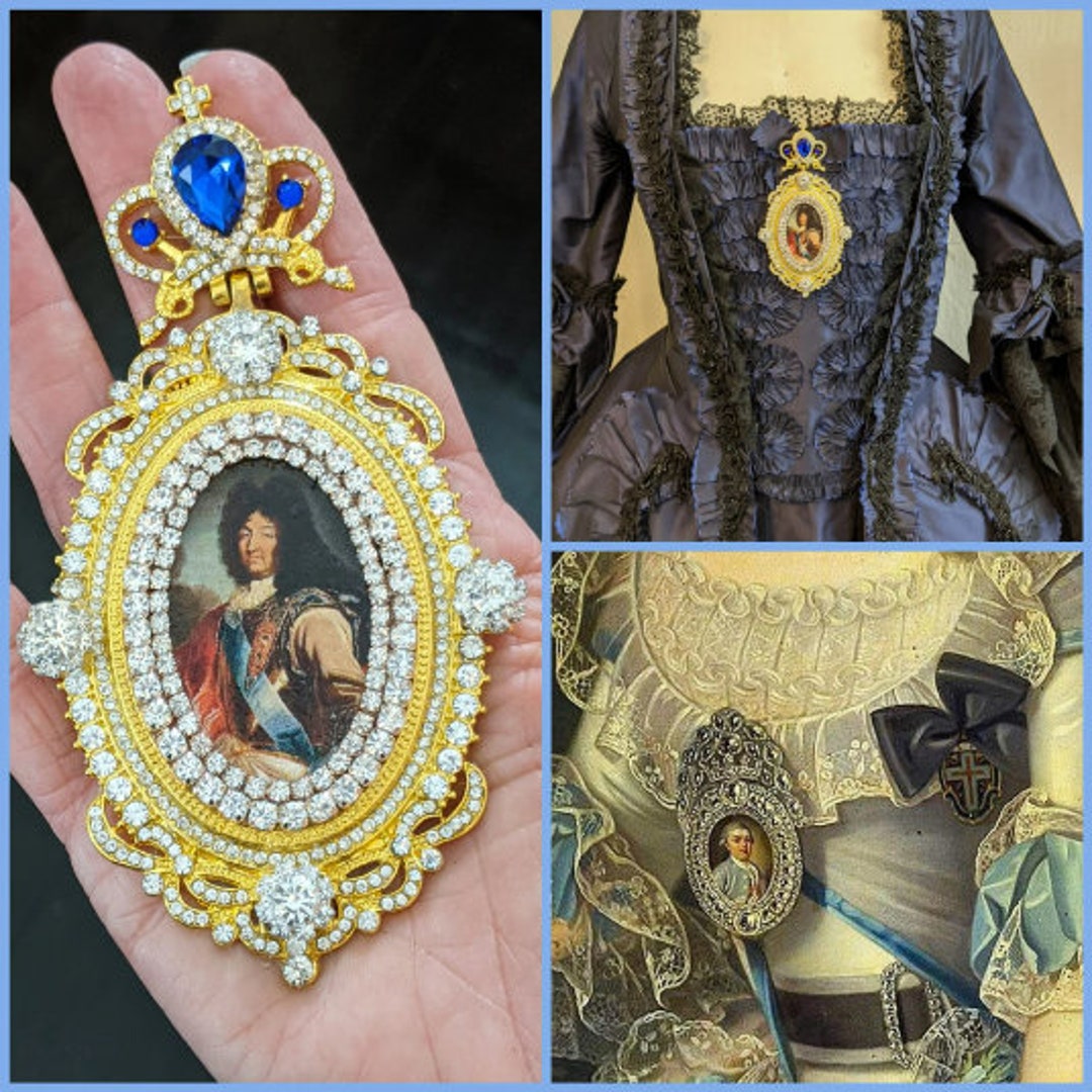 Royal Portrait Jewelry - Louis XIV Brooch - Portrait Brooch - 18th ...