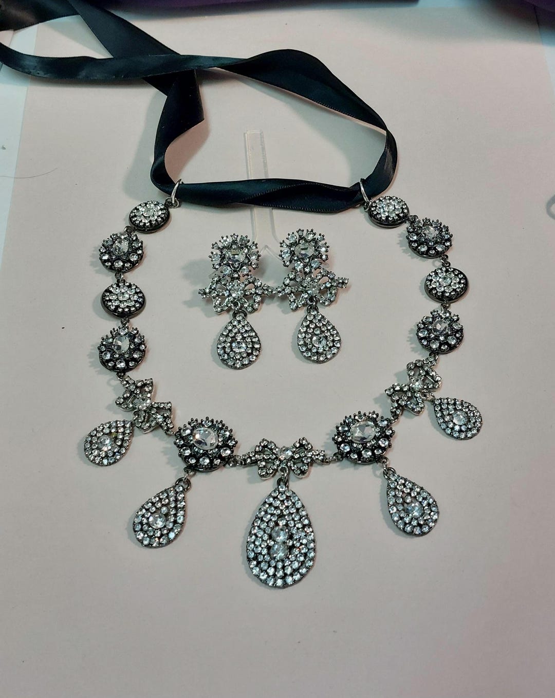 Rococo Bow Jewelry Set Necklace and Earring Set 18th Century ...