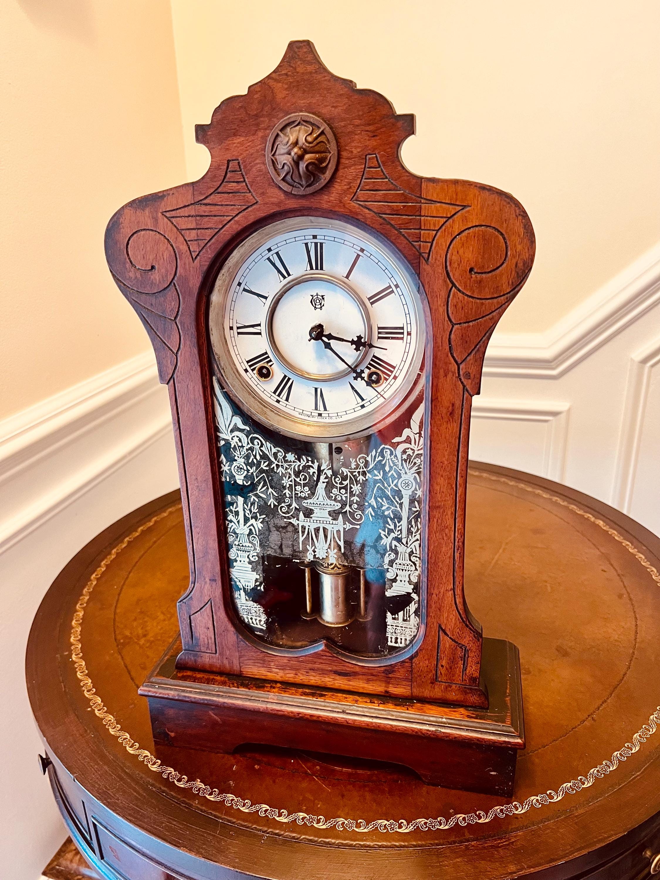 Antique Waterbury 8 Day Kitchen/ginerbread Style Bell Chime Clock - Etsy