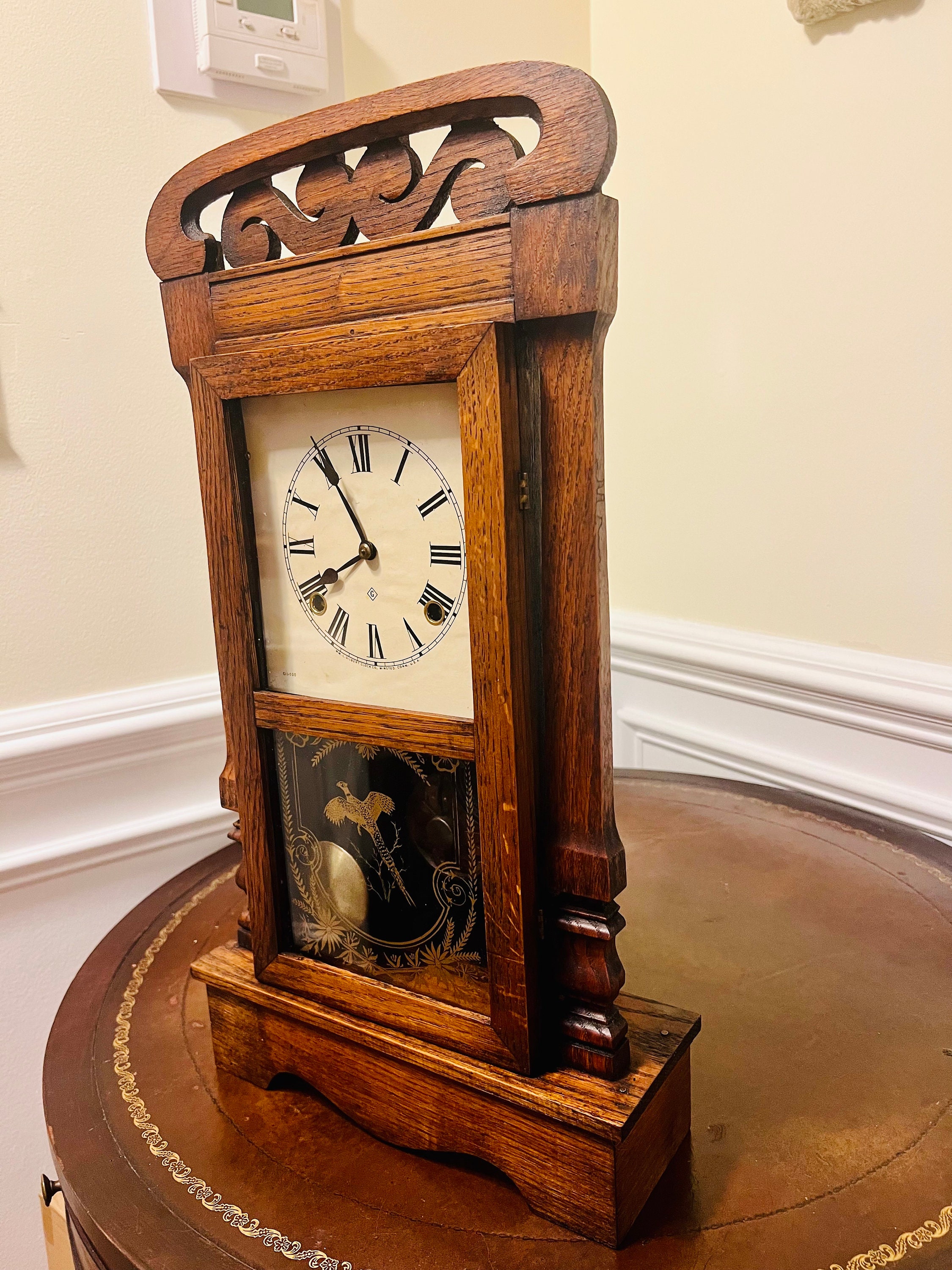 Antique Gilbert Pheasant Kitchen/mantel Clock - Etsy