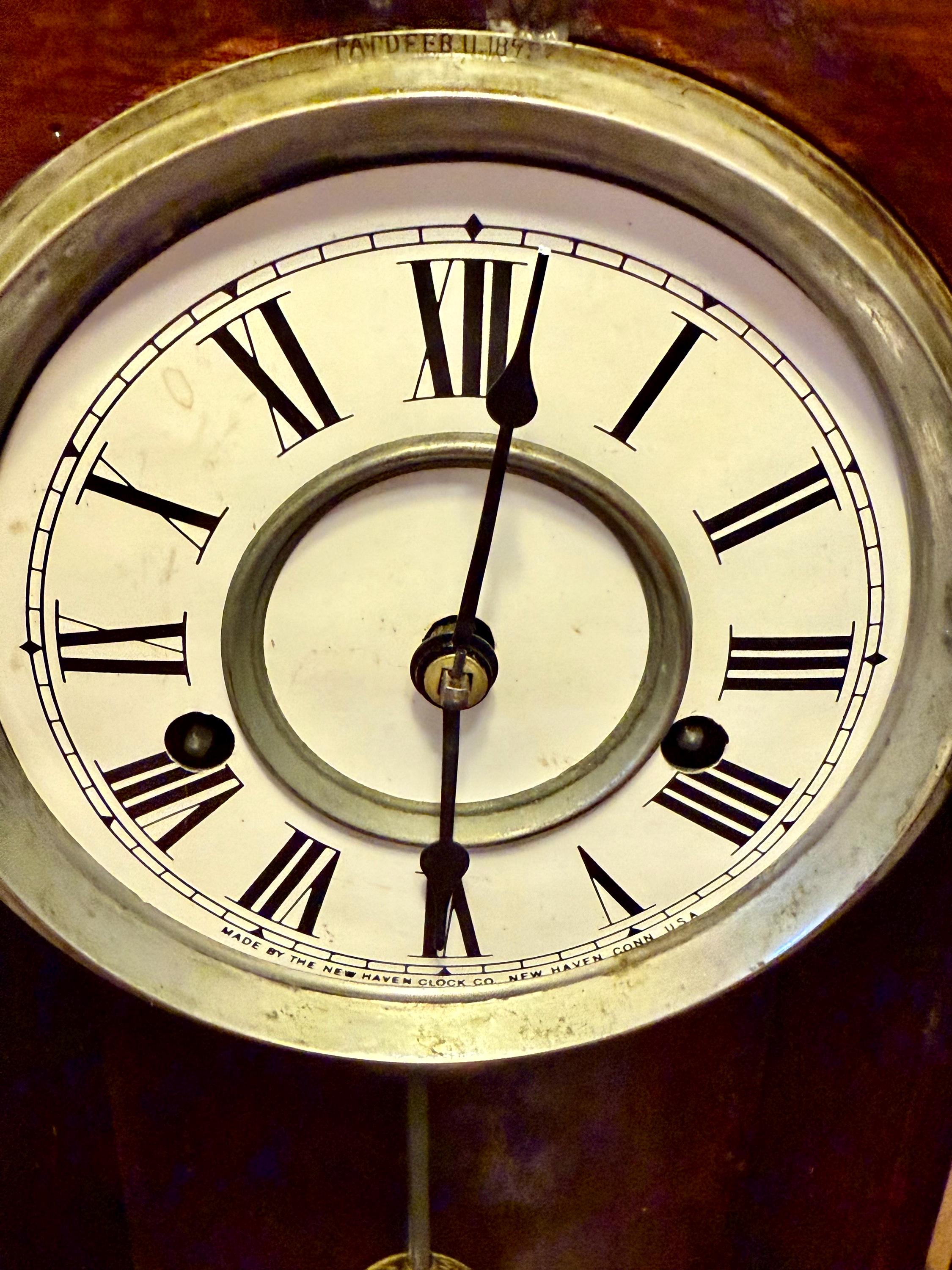 Antique New Haven “kitchen/gingerbread” Shelf Clock — 30-hour, Bell ...
