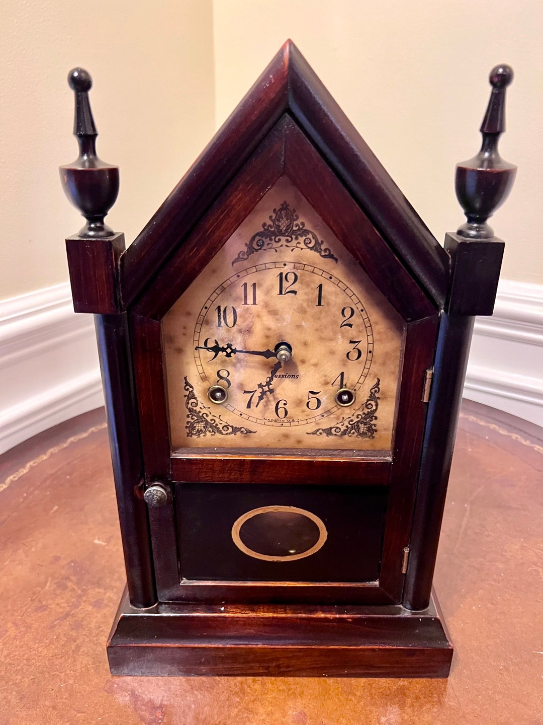 Antique Sessions Sharp Gothic/steeple Clock - Etsy