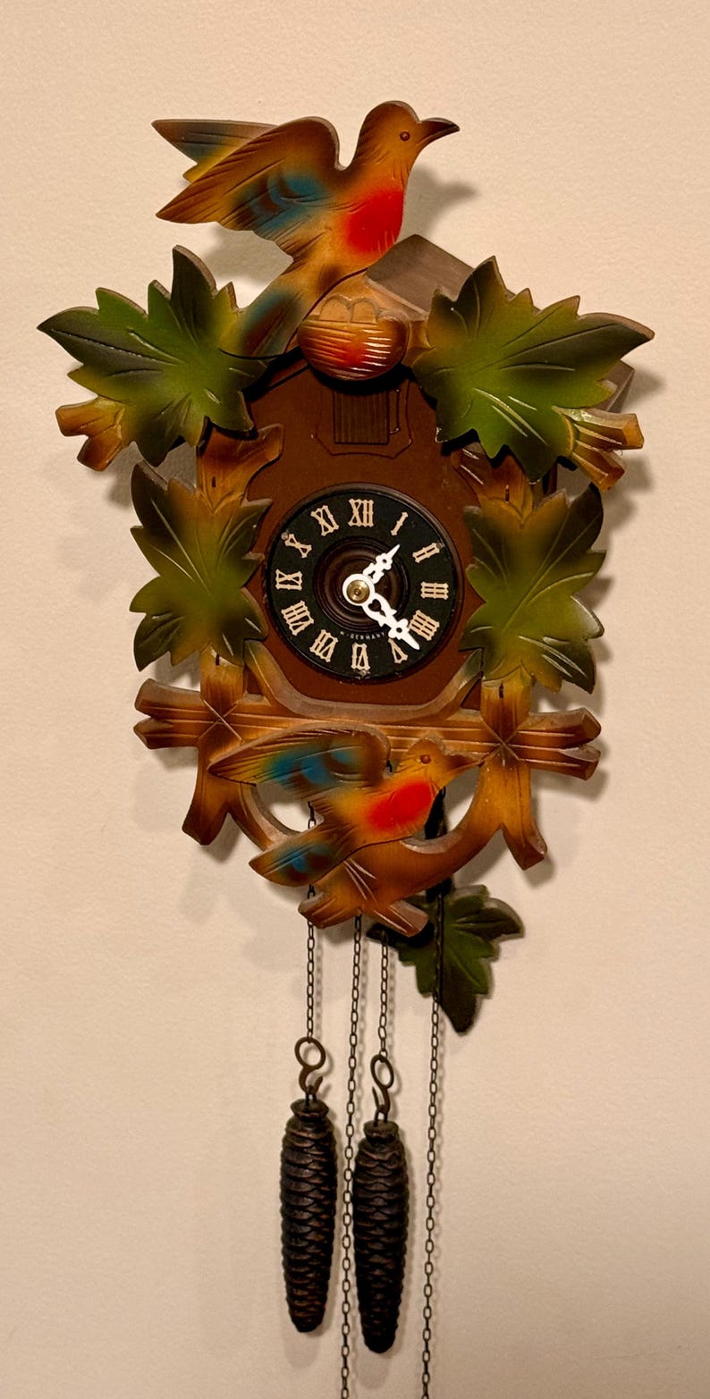 Vintage German 1-day Cuckoo Clock – Regula Movement – Hand-painted ...