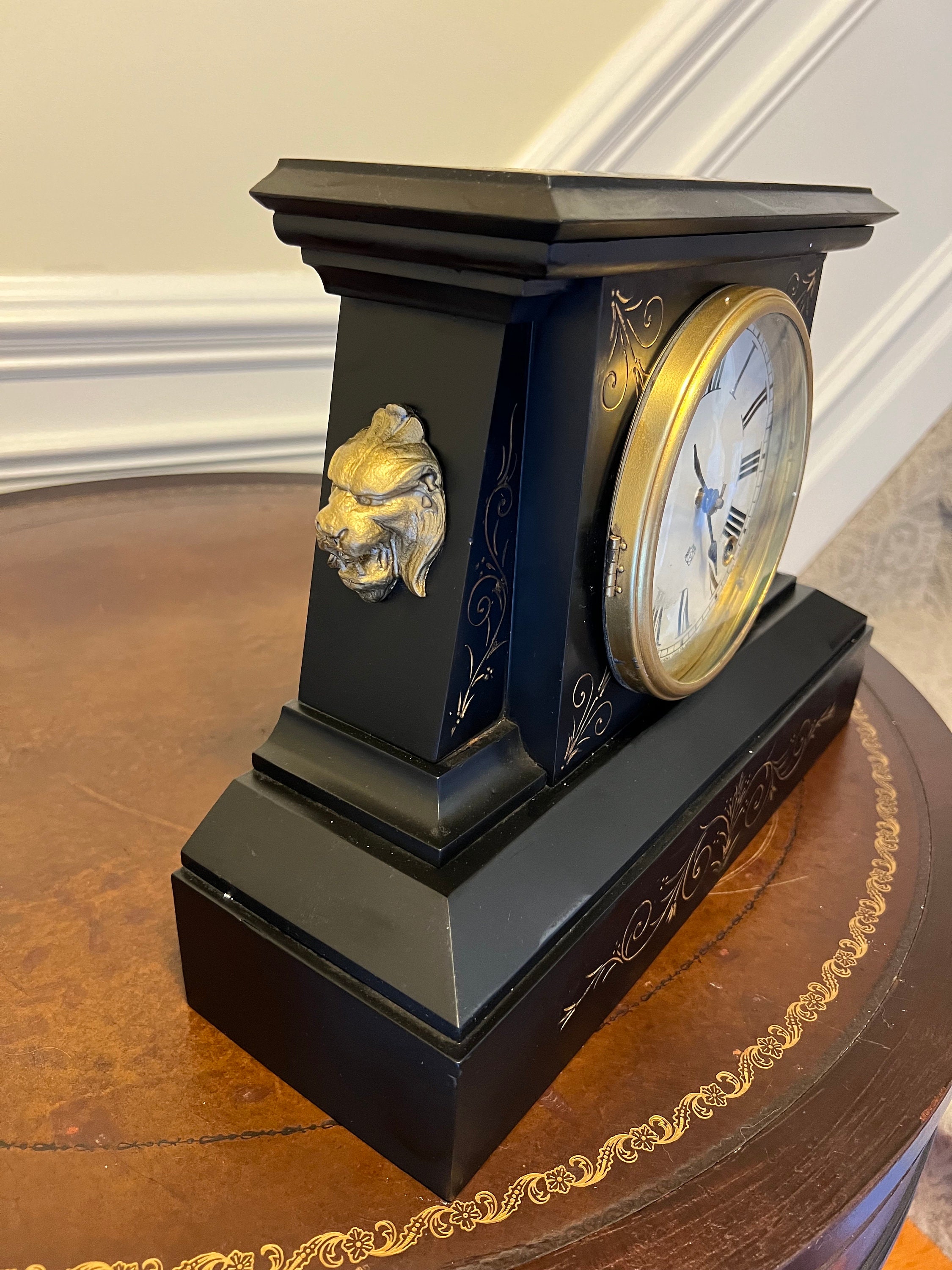 Antique Ansonia Heavy Iron Mantle Clock imogene - Etsy