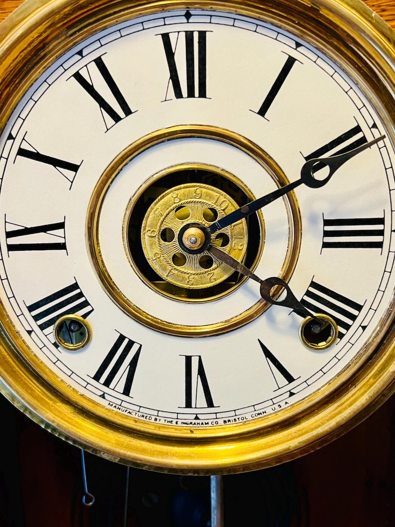 Antique E. Ingraham Striking Mantel Clock - Etsy