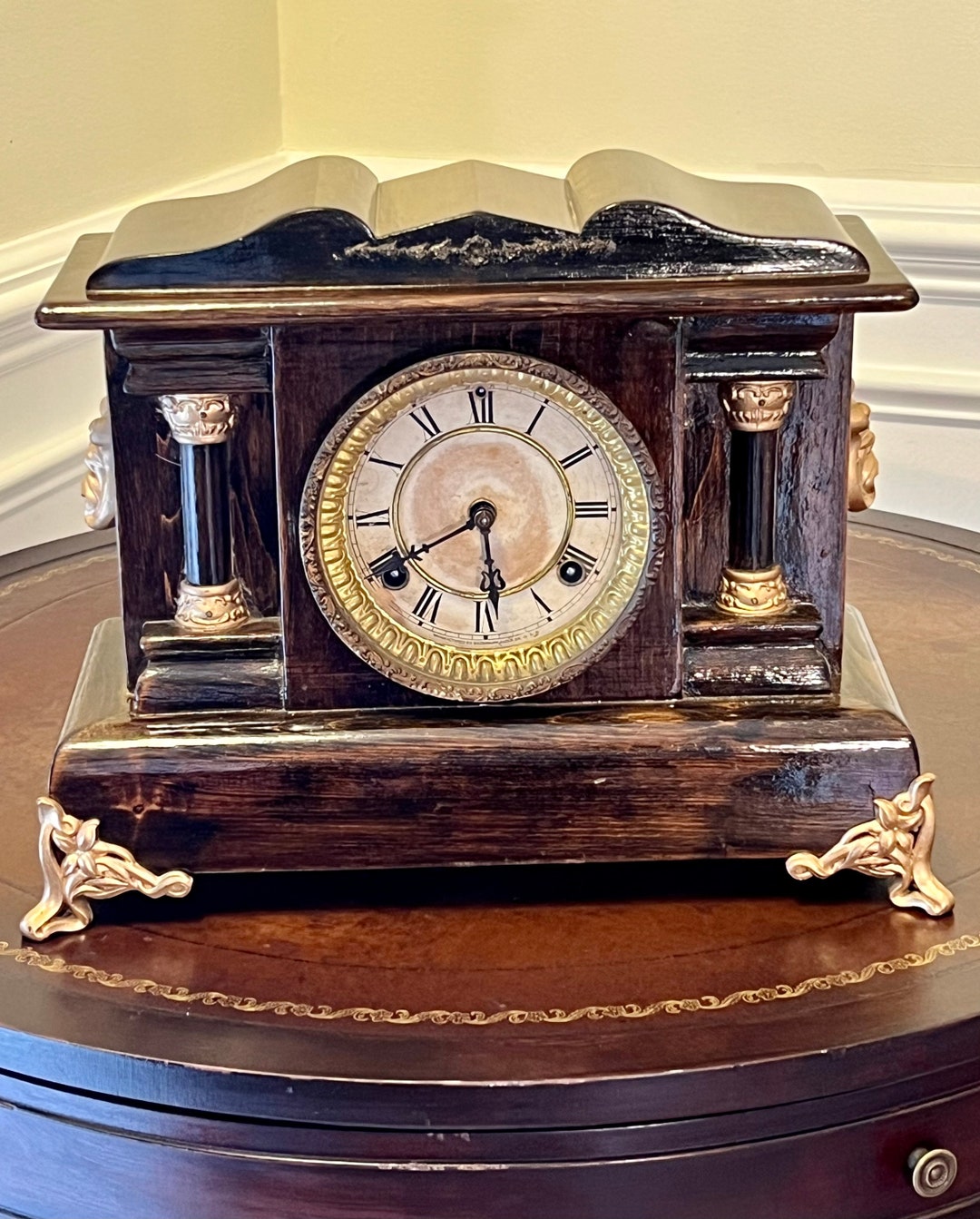 Antique Waterbury Mantel Clock 1920s - Etsy