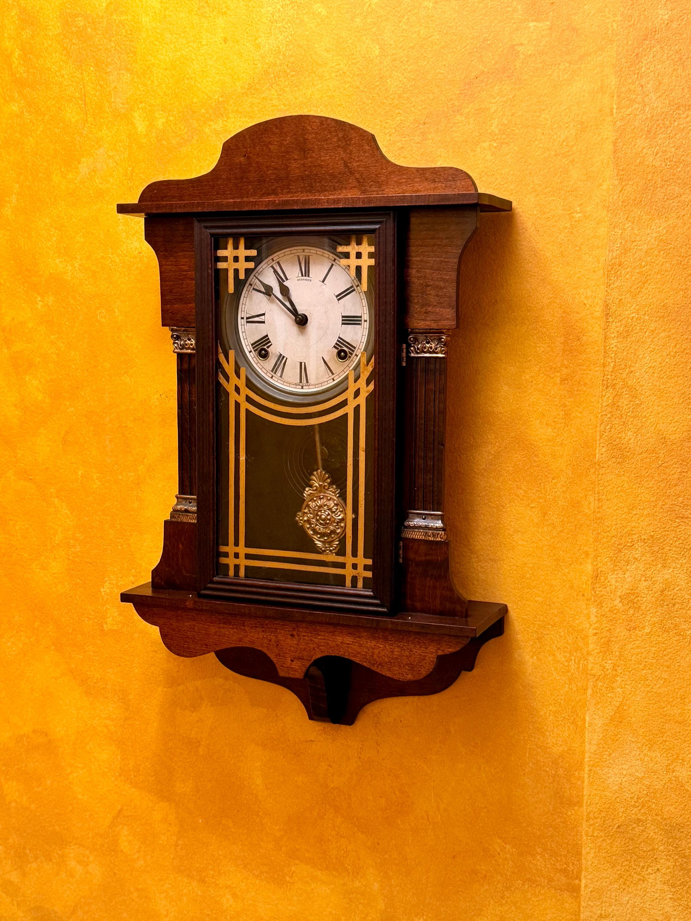 Antique Sessions Clock Co. Hanging Wall Clock – Circa 1910 - Etsy