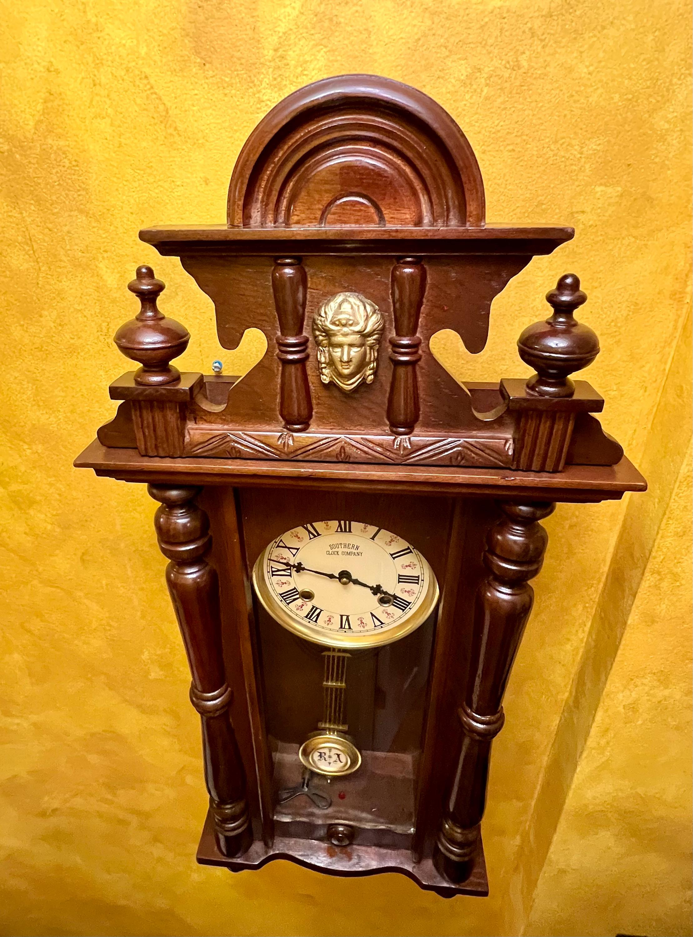 Vintage Southern Clock Company Wall Regulator Clock - Etsy