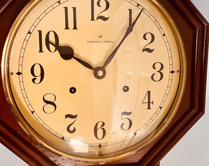 Vintage Hamilton Wall Regulator Winding Chiming Clock - Etsy
