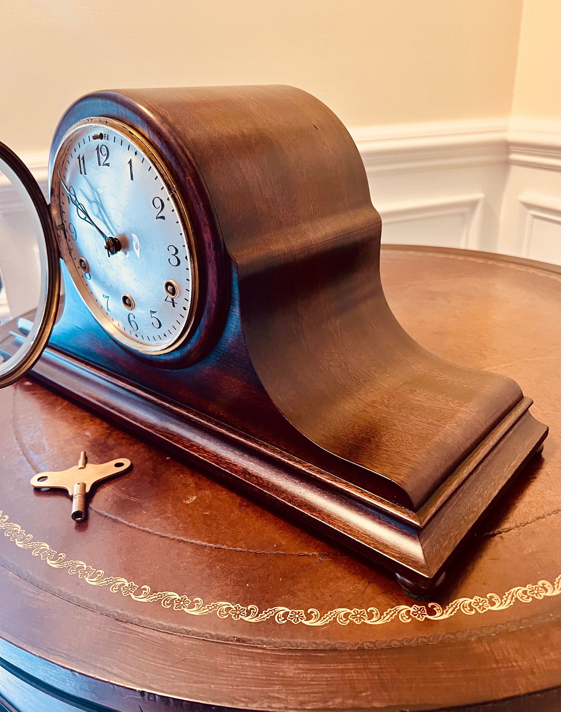 Antique Hamburg American Company HAC Tambour Style Clock Circa Early ...