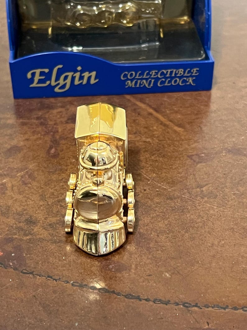 Vintage Elgin Gold-tomed Locamative Desk Watch/clock - Etsy