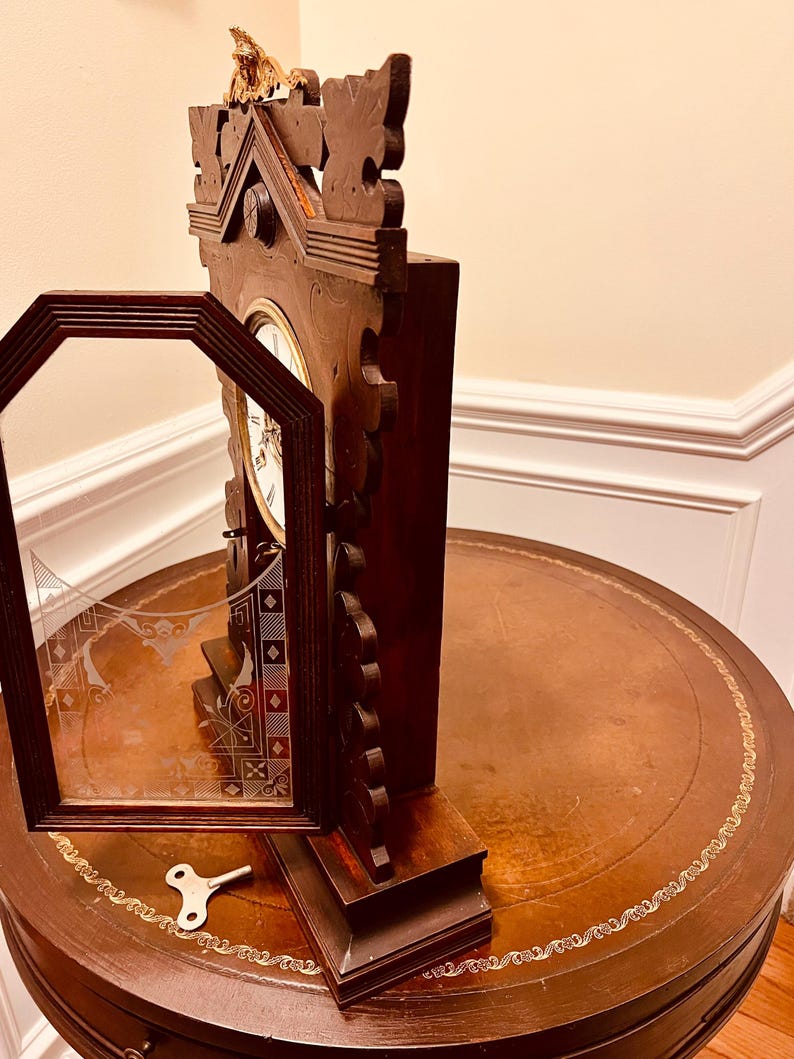 Antique Gilbert Gingerbread / Kitchen Clock - Etsy