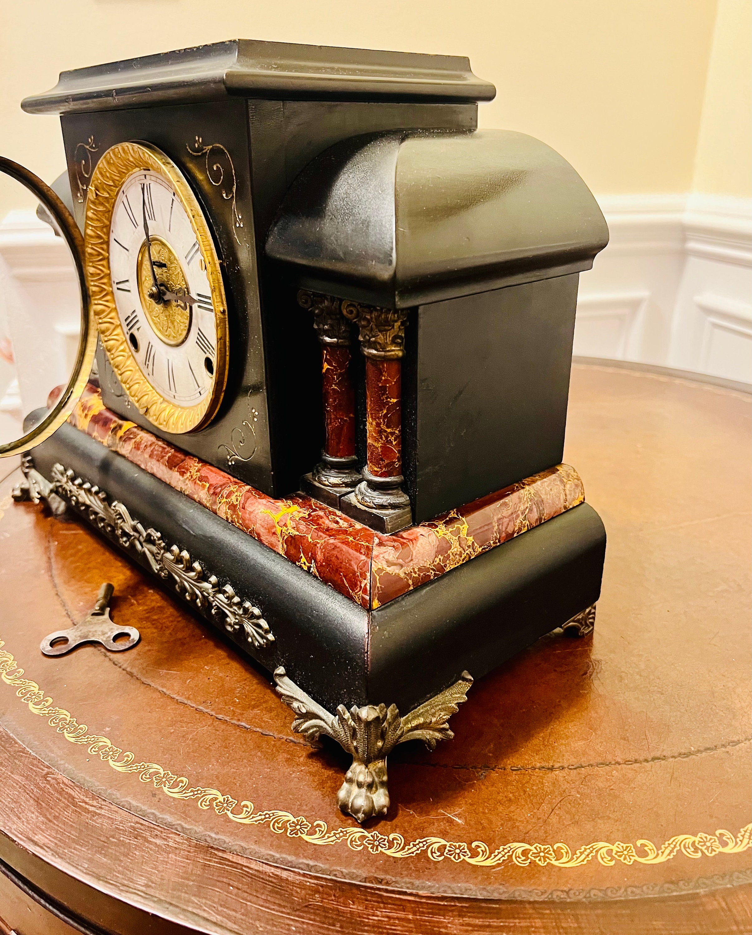 Antique E. Ingraham Striking Mantel Clock - Etsy