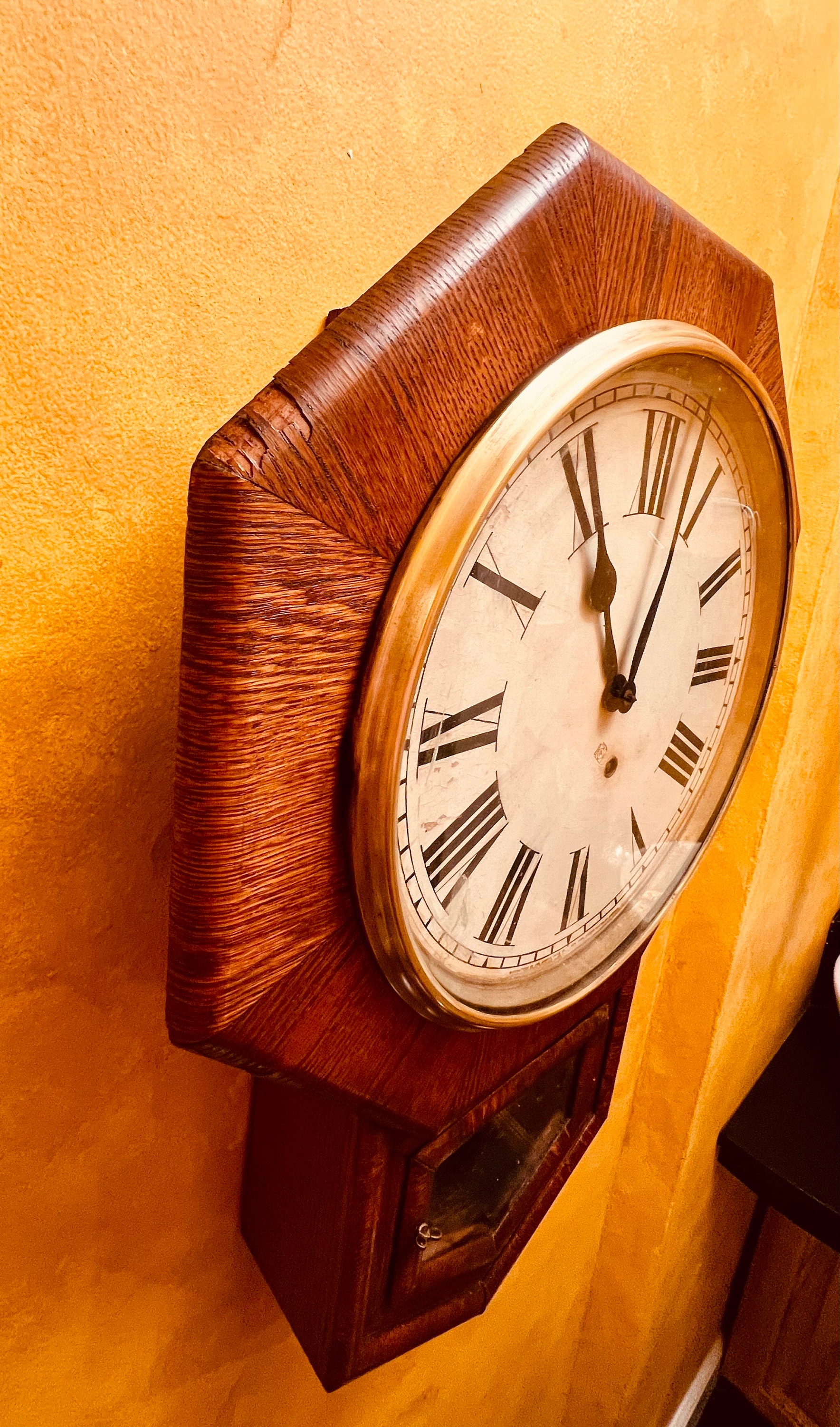 Antique Ansonia Time Only Octagon Drop Wall Clock / Regulator - Etsy