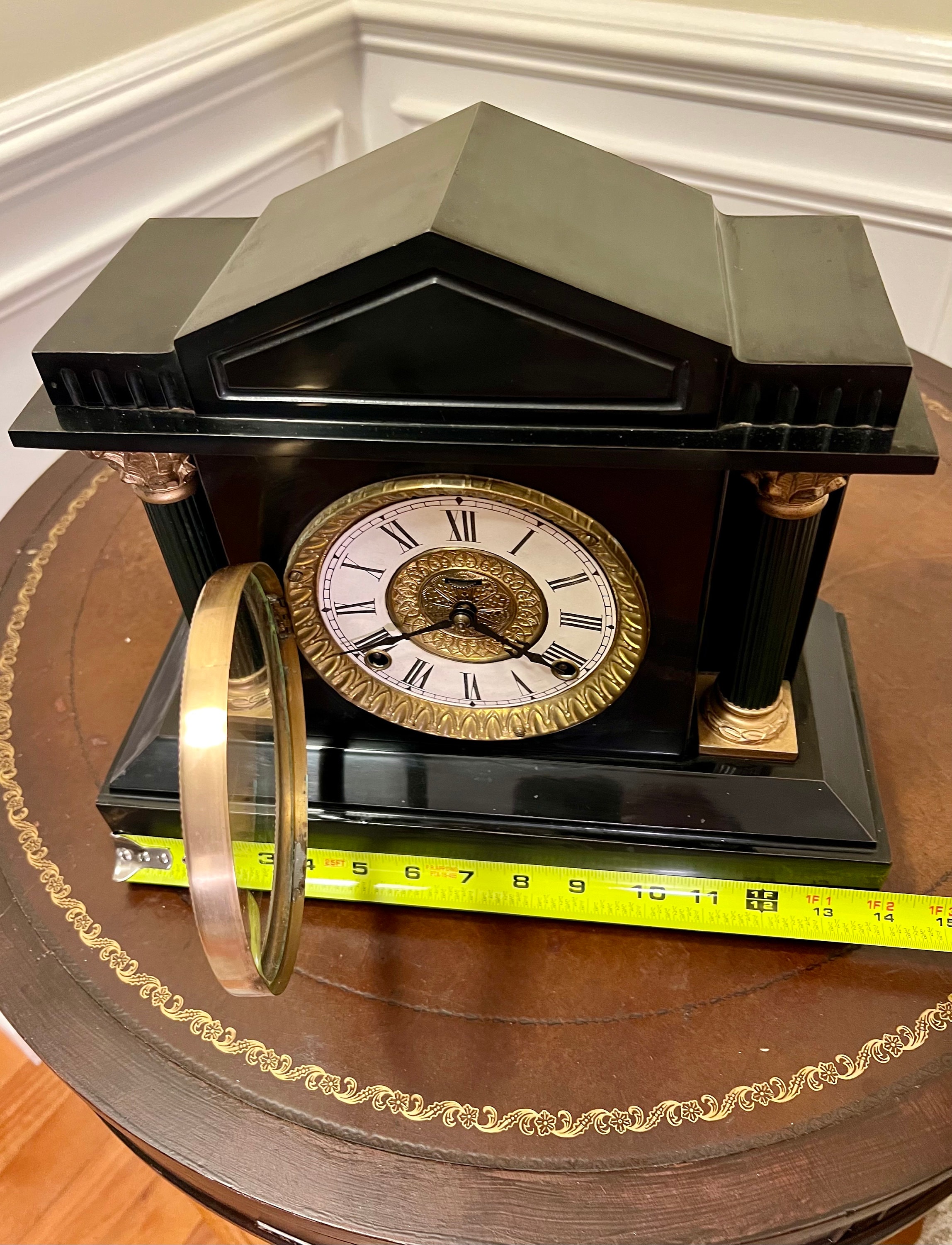 Antique E. Ingraham Heavy Iron Mantle Clock - Etsy