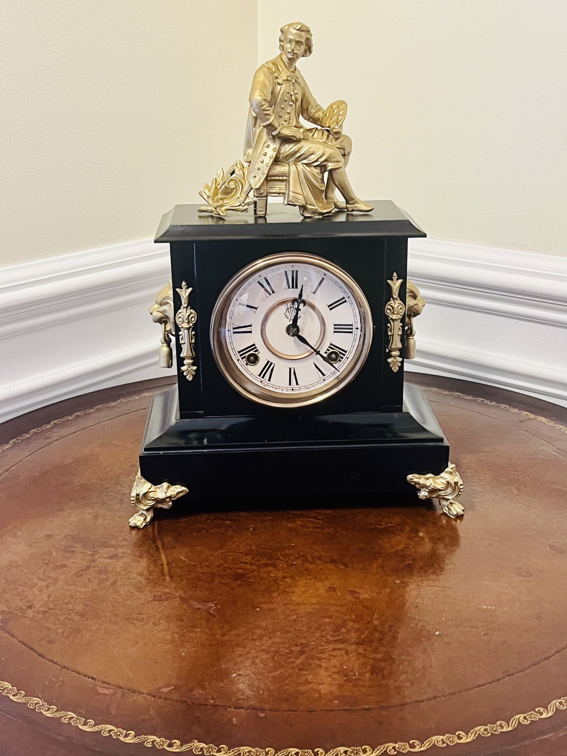 Antique Waterbury Mantle Clock With Painter Figure (1906) - Etsy