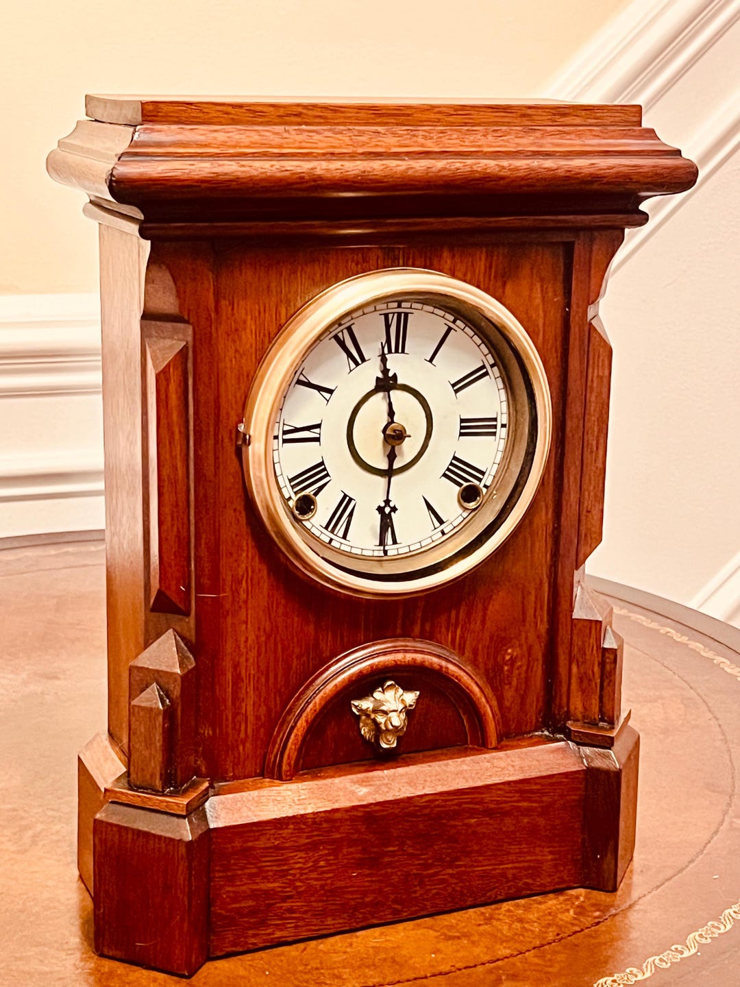 Antique Kroeber Gothic Style Mantel Clock Model: Diamond” (circa 1875 ...