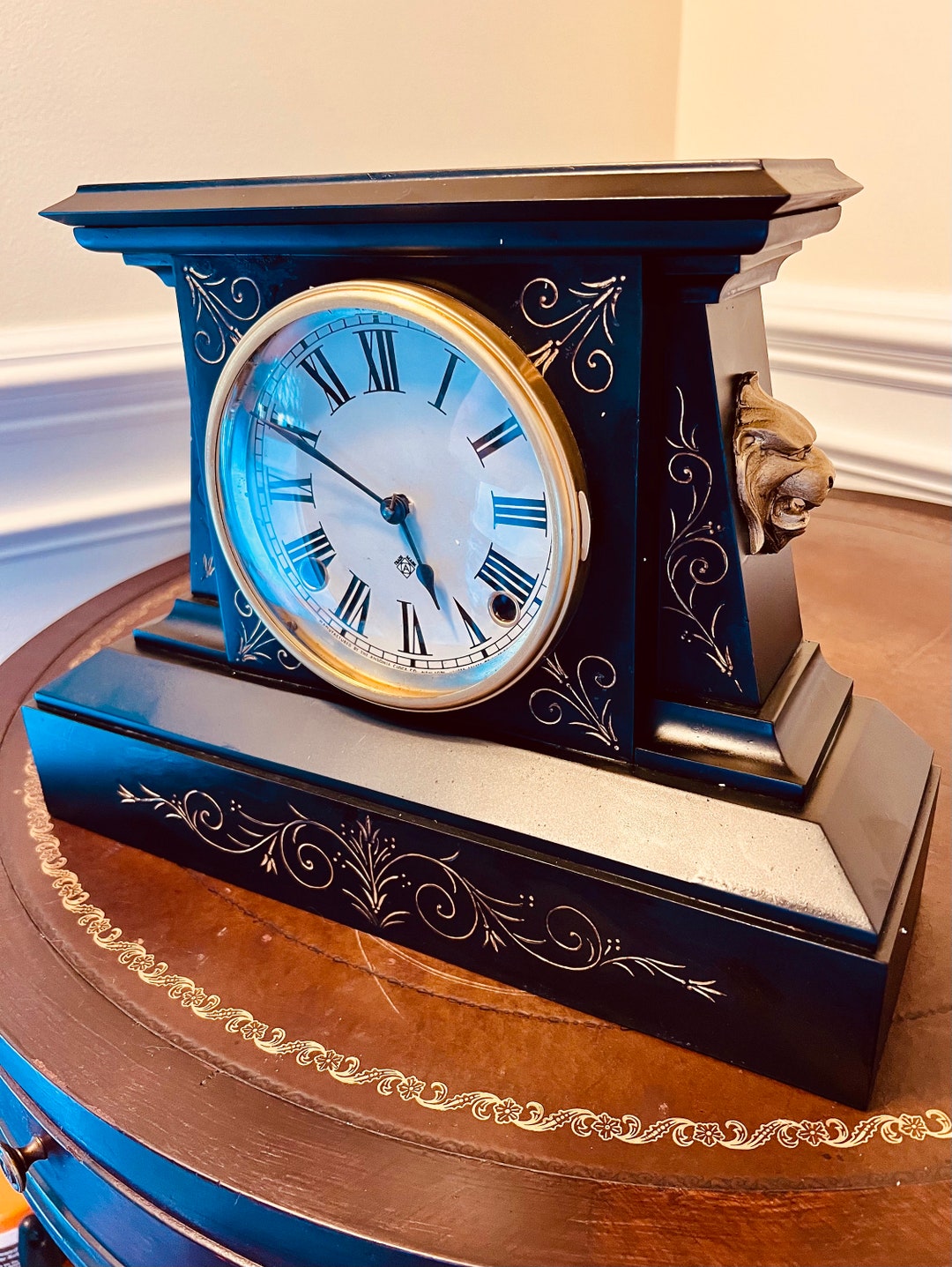 Antique Ansonia Heavy Iron Mantle Clock “imogene” - Etsy