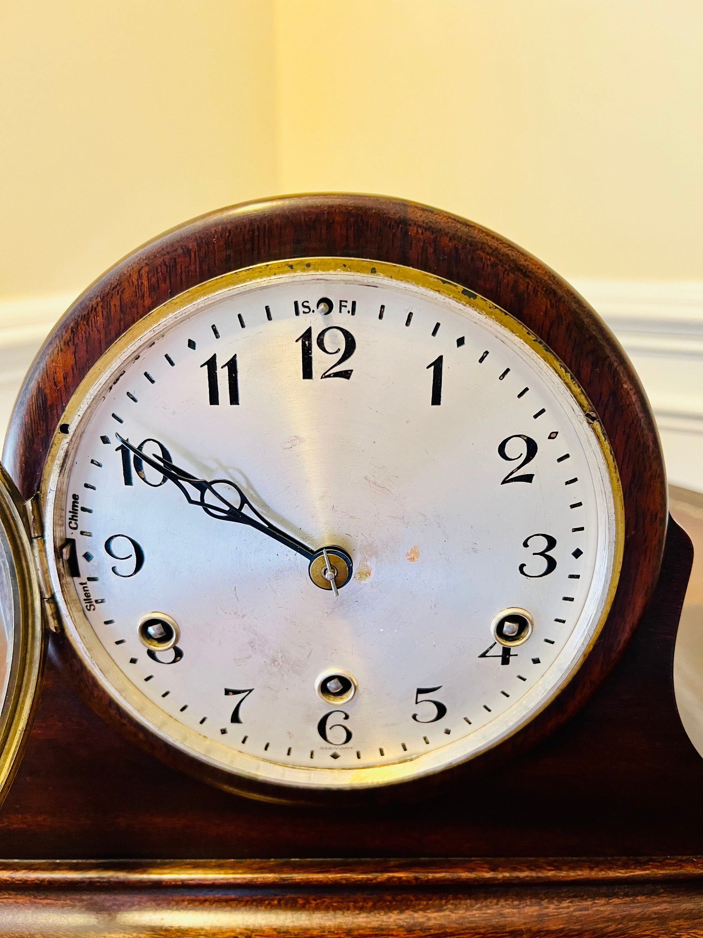 Antique Hamburg American Company HAC Tambour Style Clock Circa Early ...