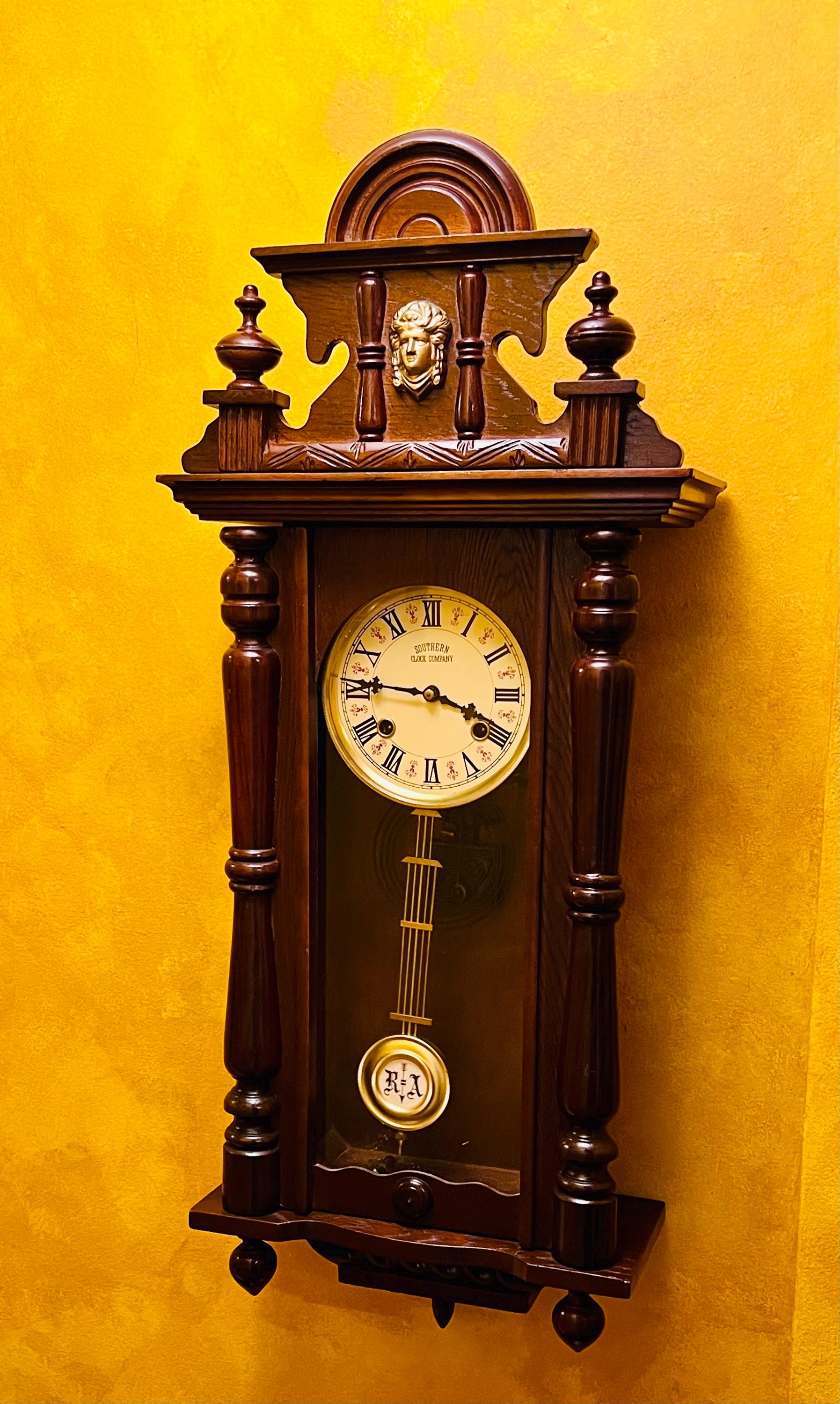 Vintage Southern Clock Company Wall Regulator Clock - Etsy