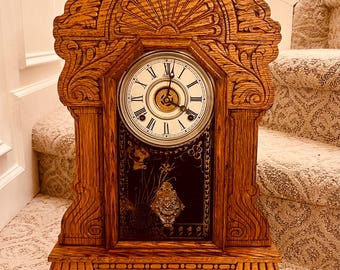 The Sessions Clock Co. Grand Assortment 8 Day Time/strike Pressed Oak ...