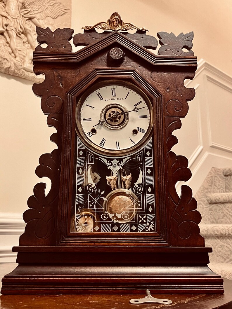 Antique Gilbert Gingerbread / Kitchen Clock - Etsy