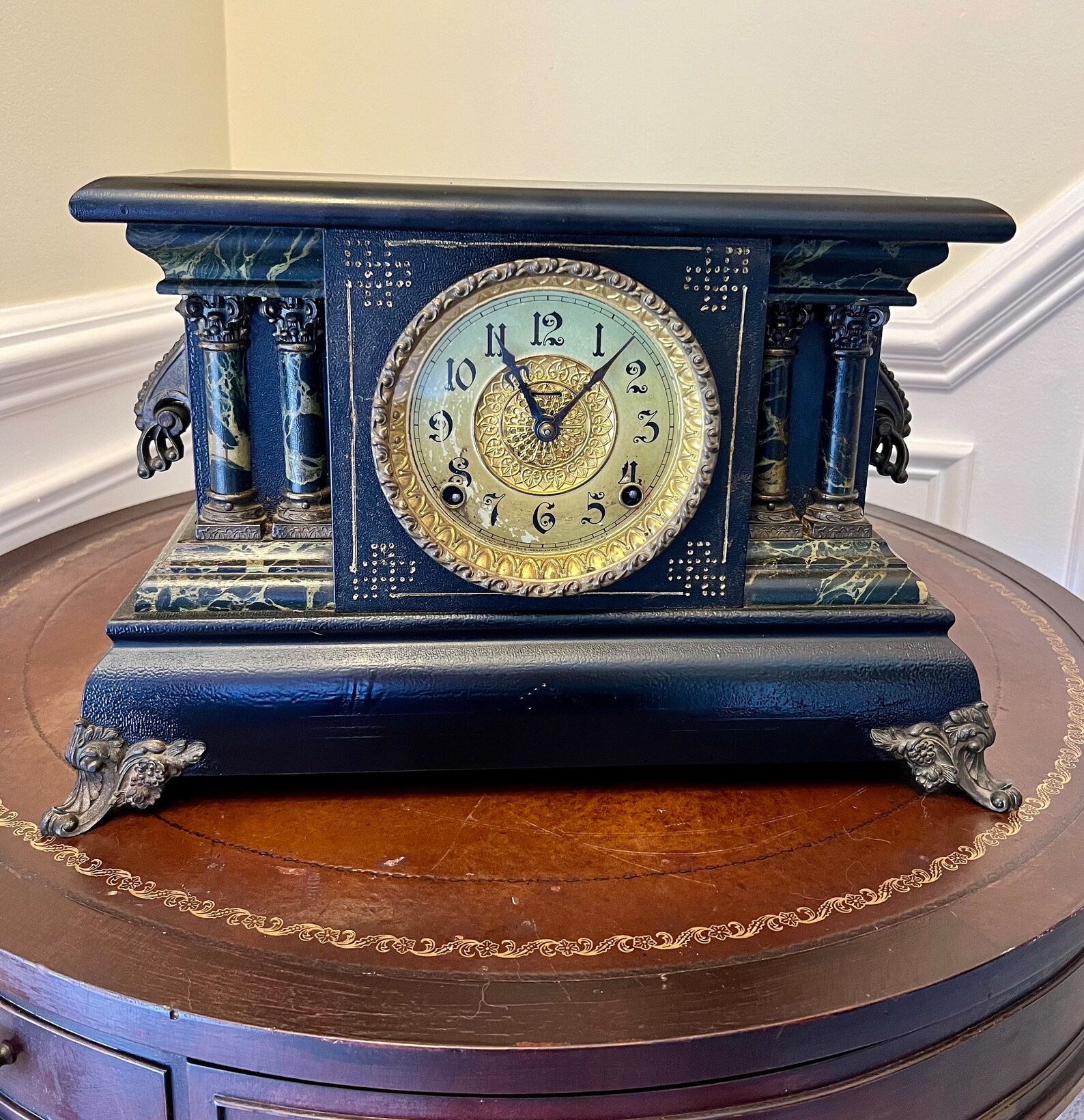 Antique E. Ingraham Striking Mantel Clock - Etsy