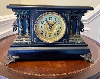 Antique E. Ingraham Cabinet Striking Mantel Clock - Etsy