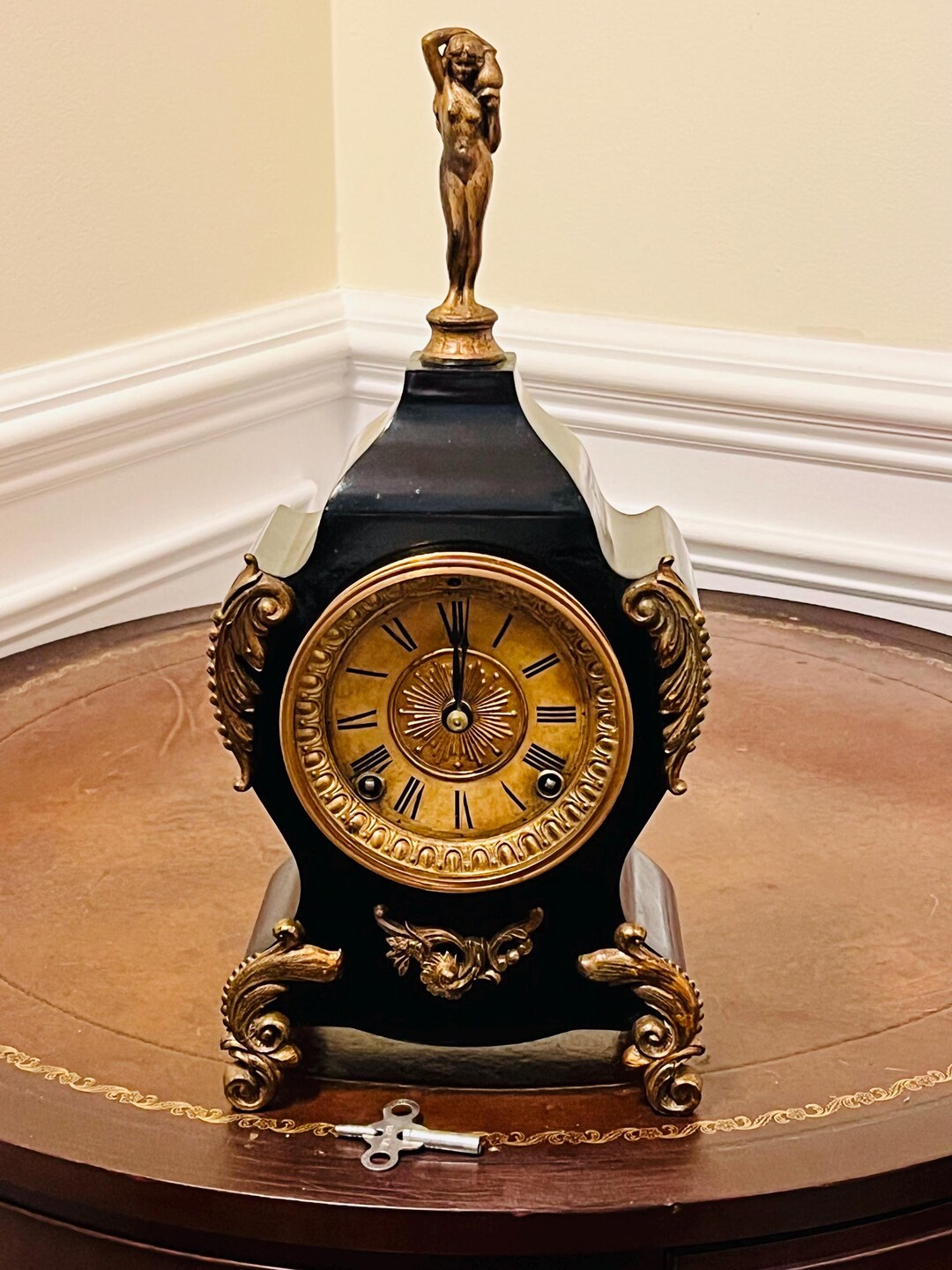 Antique Ansonia Iron Mantle Clock “calais” Model - Etsy