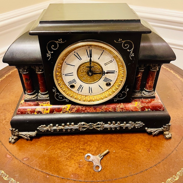 Antique Ingraham Mantel Clock - Etsy