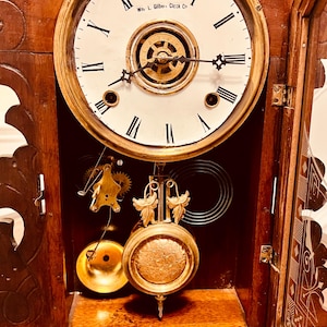 Antique Gilbert Gingerbread / Kitchen Clock - Etsy