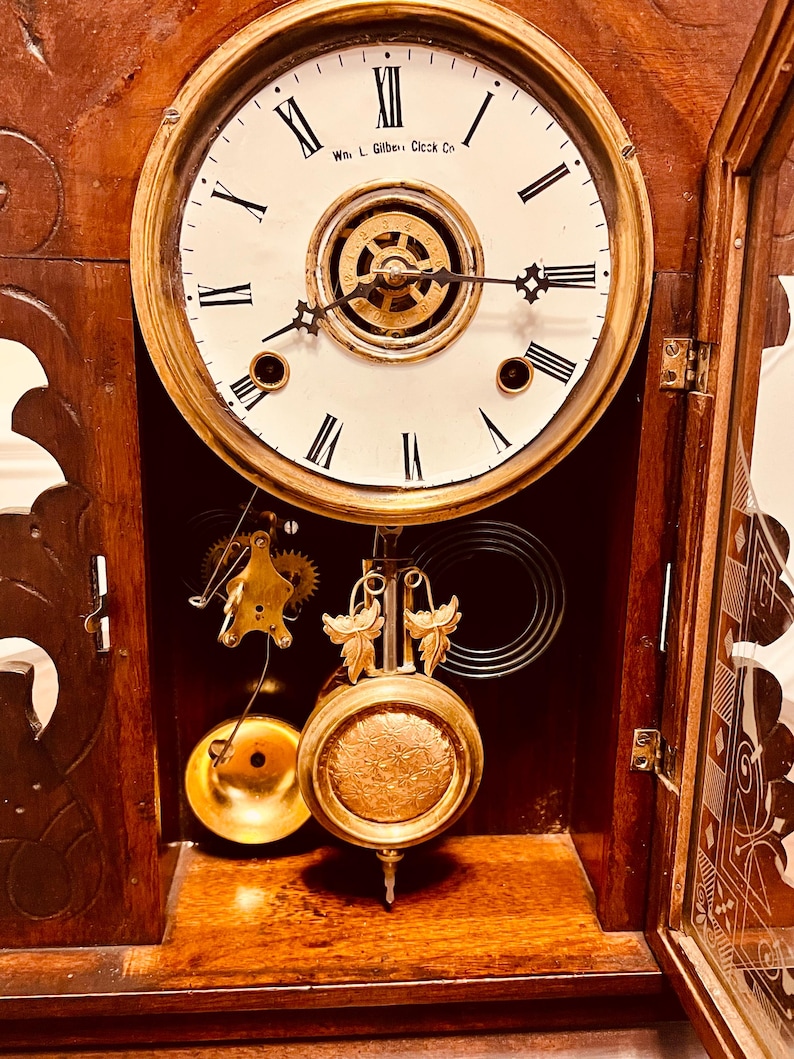 Antique Gilbert Gingerbread / Kitchen Clock - Etsy
