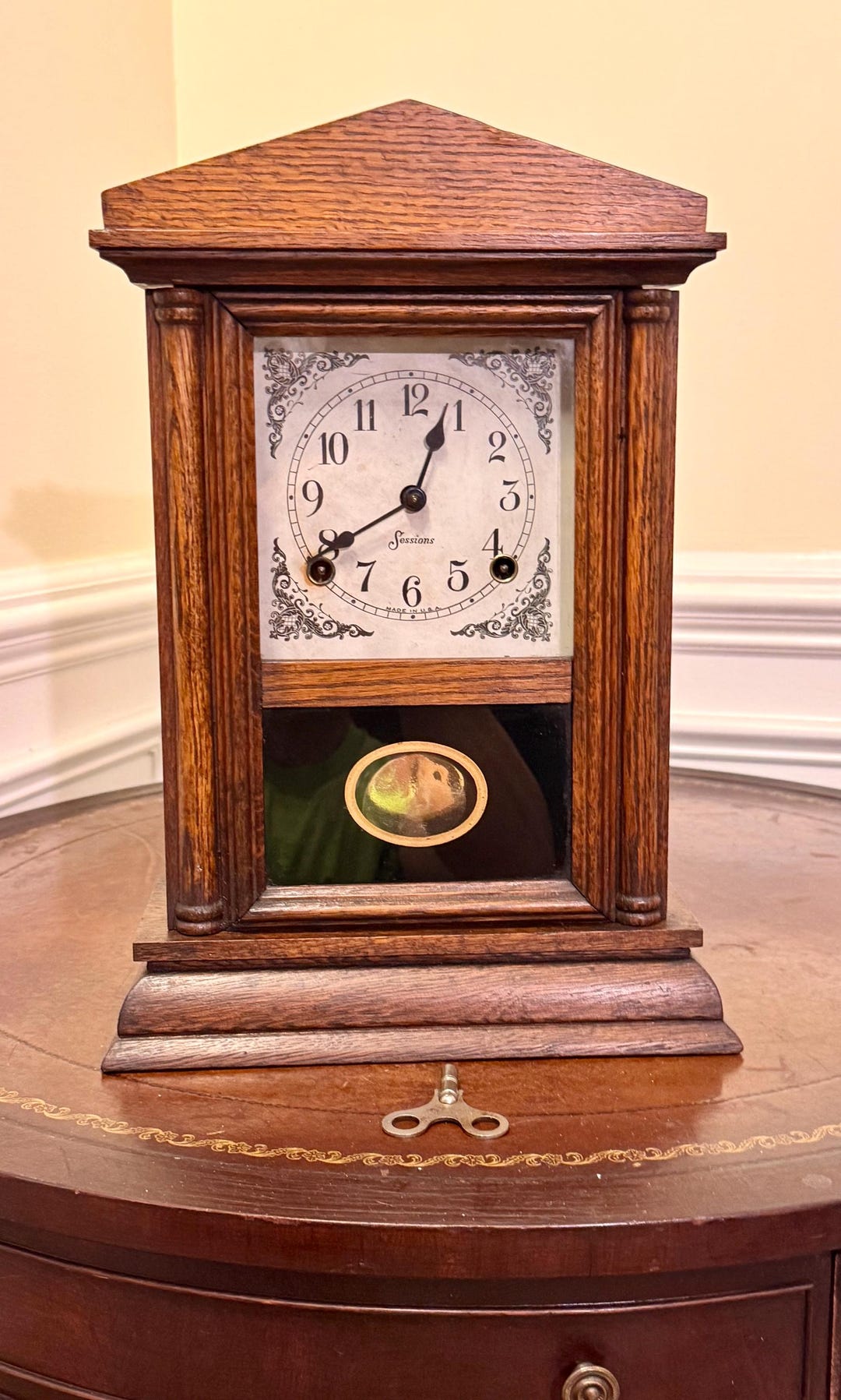 Antique Sessions Cottage Clock — Circa 1920s — 8-day Time & Strike ...