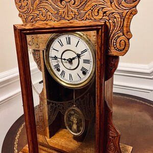 Antique Gilbert Gingerbread / Kitchen Clock - Etsy