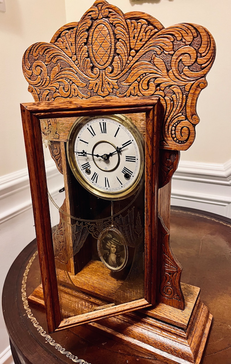 Antique Gilbert Gingerbread / Kitchen Clock - Etsy