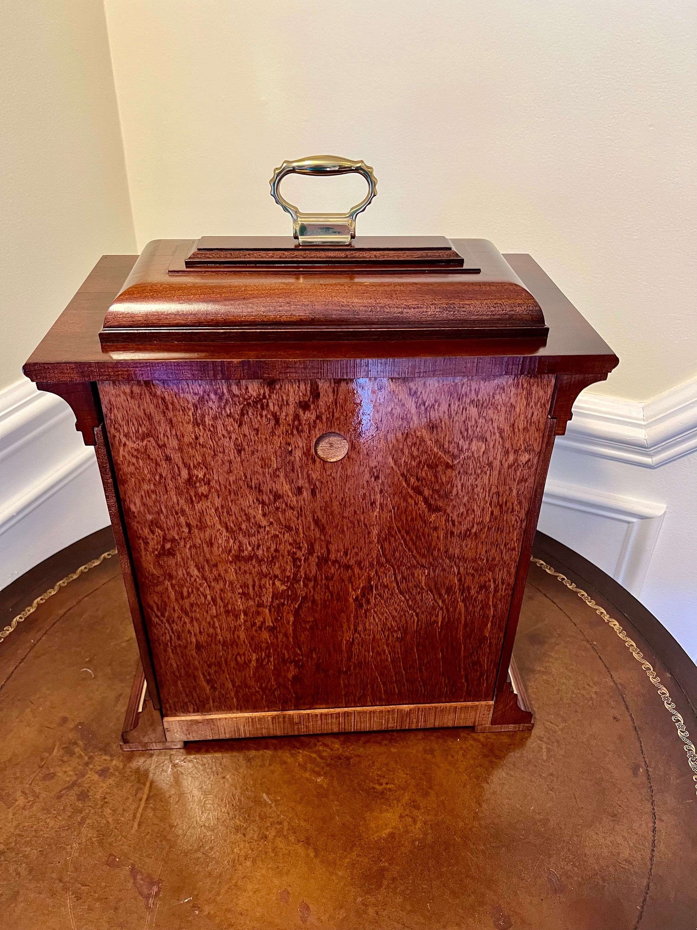 Vintage Howard Miller Thomas Topion Carriage / Mantel Clock mahogany ...