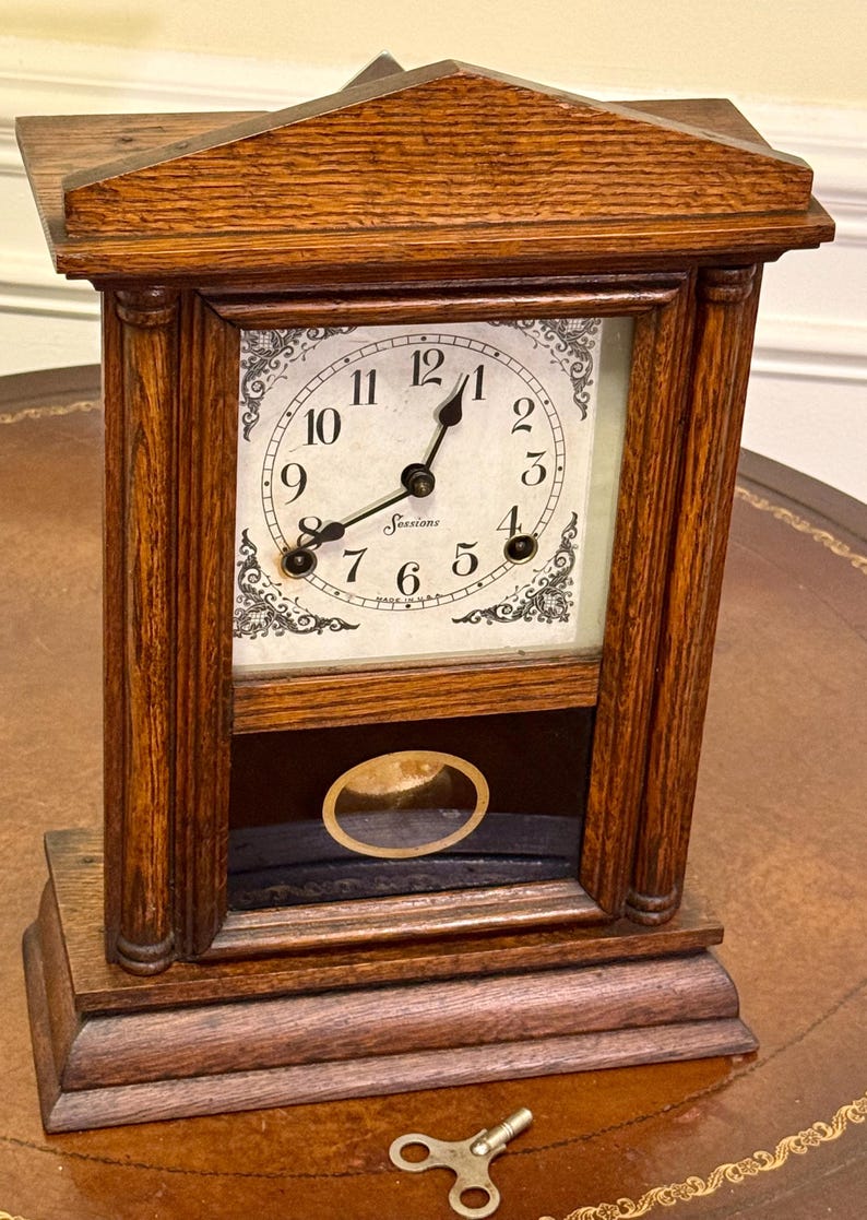 Antique Sessions Cottage Clock — Circa 1920s — 8-day Time & Strike ...