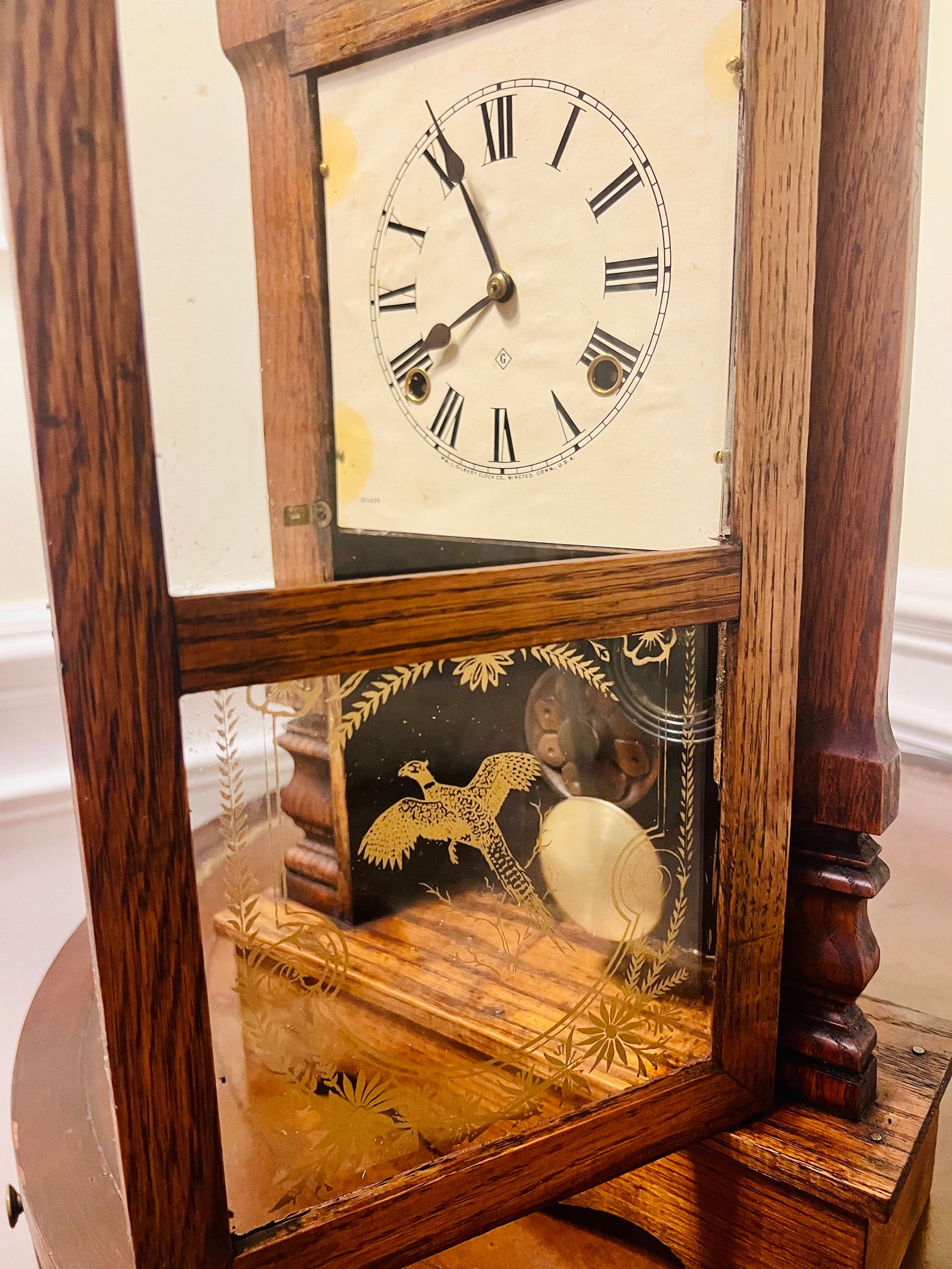 Antique Gilbert Pheasant Kitchen/mantel Clock - Etsy