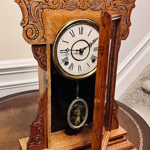 Antique Gilbert Gingerbread / Kitchen Clock - Etsy
