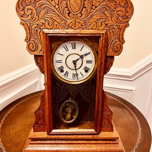Antique Gilbert Gingerbread / Kitchen Clock - Etsy