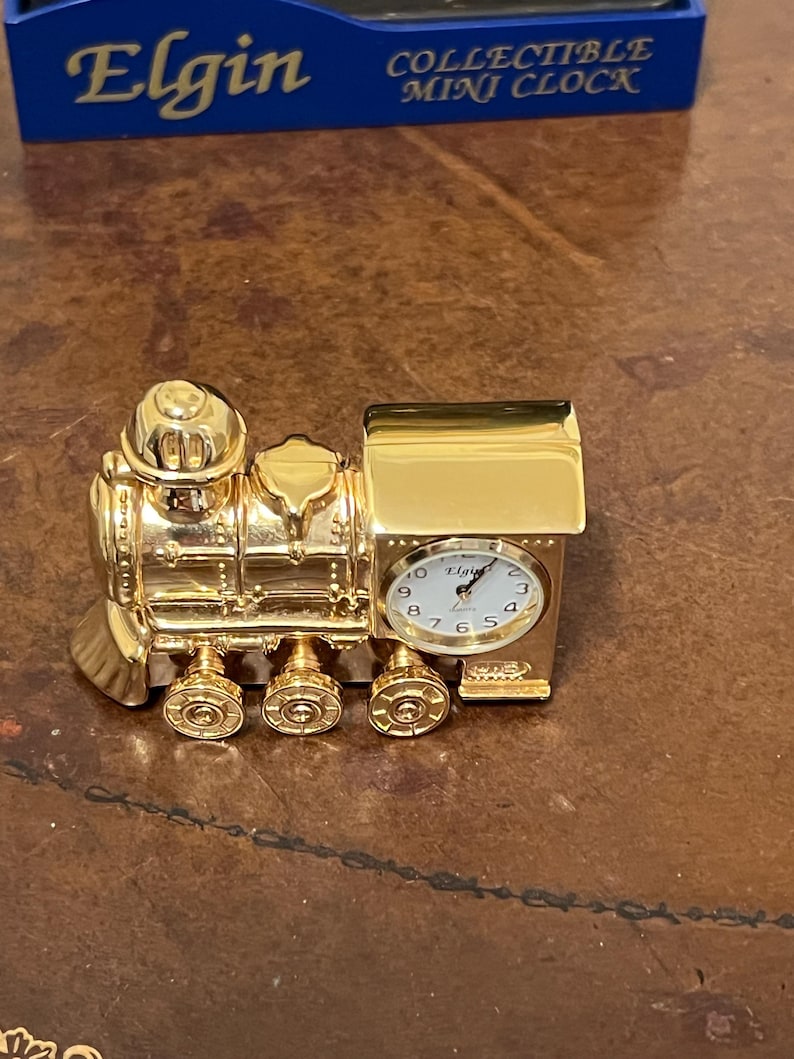 Vintage Elgin Gold-tomed Locamative Desk Watch/clock - Etsy