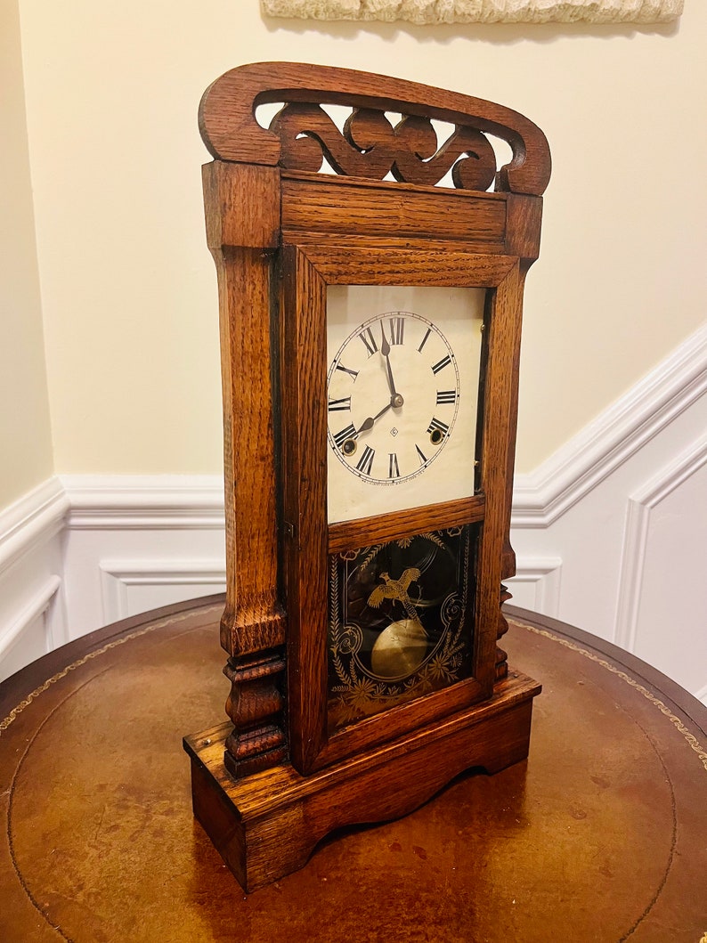Antique Gilbert Pheasant Kitchen/mantel Clock - Etsy