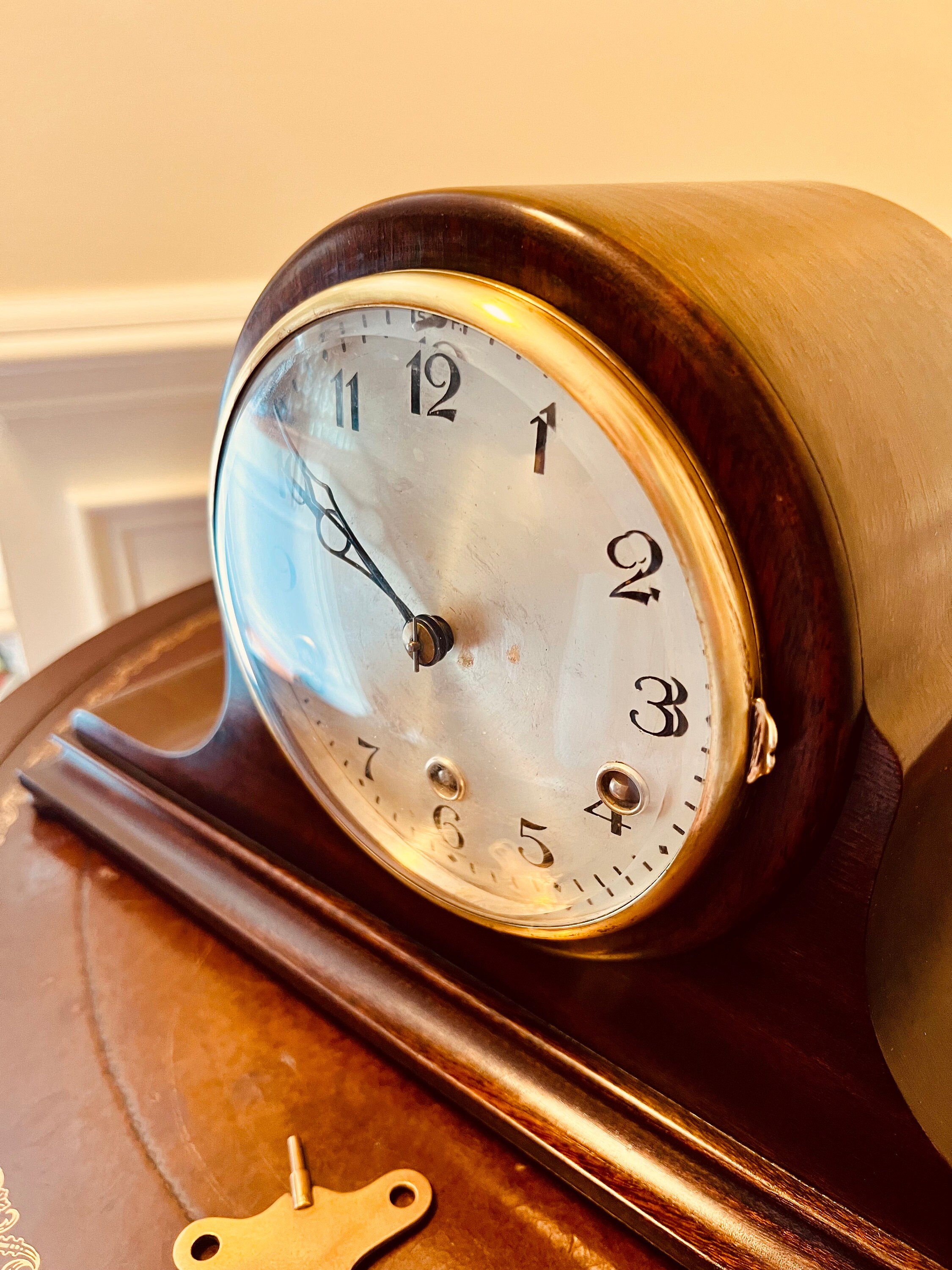 Antique Hamburg American Company HAC Tambour Style Clock Circa Early ...