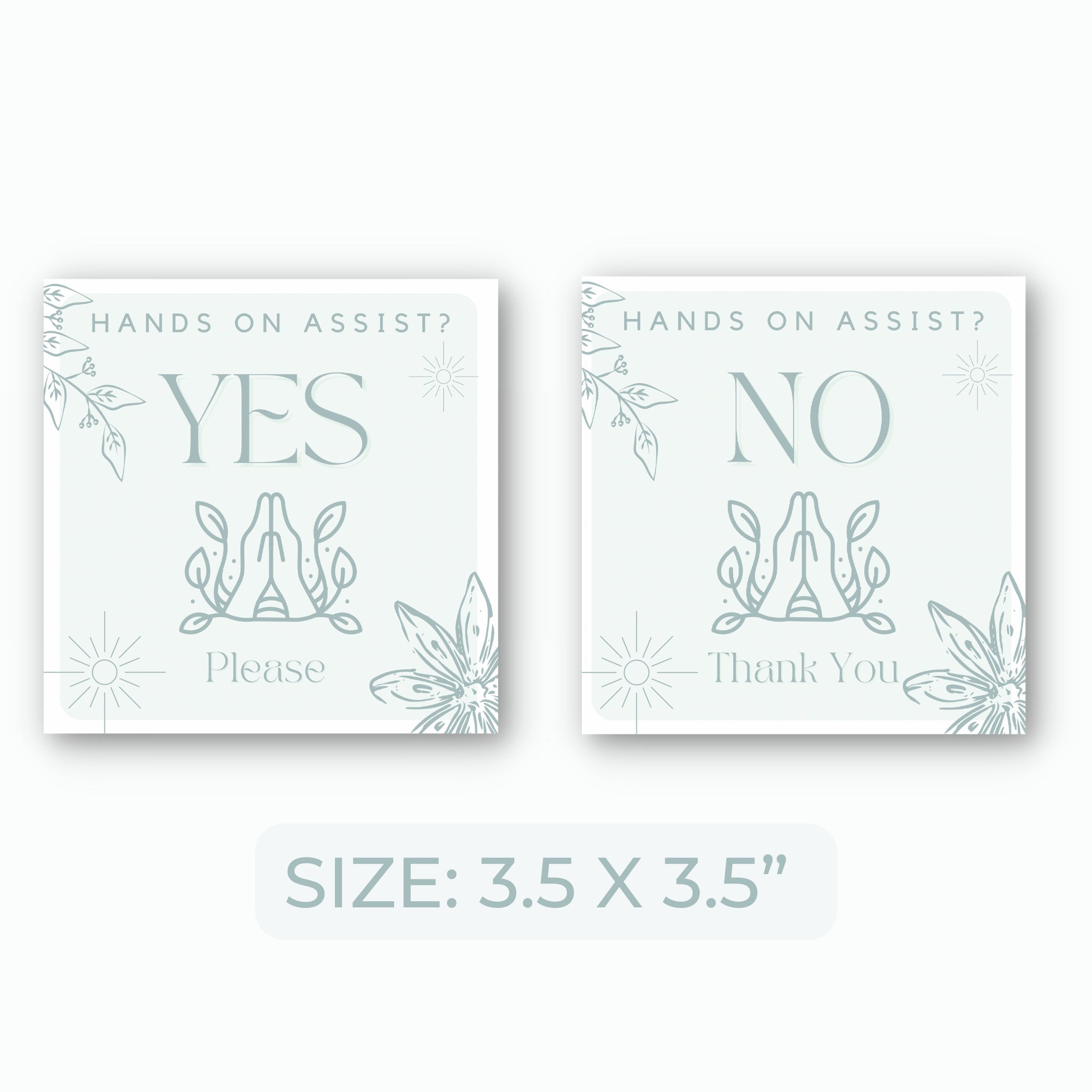 Yoga Consent Cards for Yoga Teachers | Permission to Assist or Adjust ...