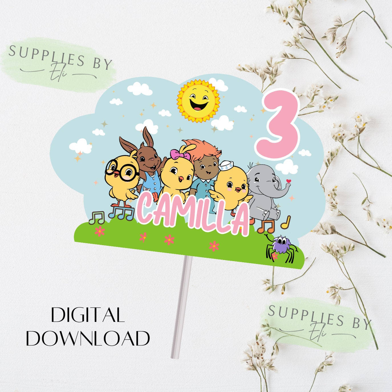 Canticos Cake Topper, Canticos Birthday, Canticos PNG, Canticos ...